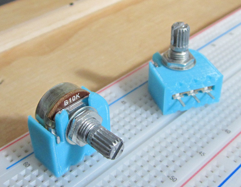 Potentiometer Housing/Stabilizer for Breadboard by Guido Vermicelli ...