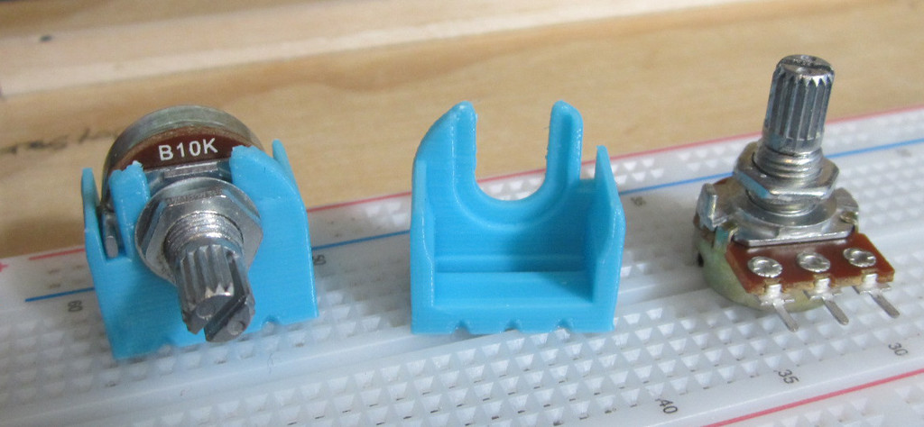 Potentiometer Housing/Stabilizer for Breadboard by Guido Vermicelli ...