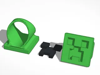 Minecraft Creeper Ring by stedipietro | Download free STL model ...