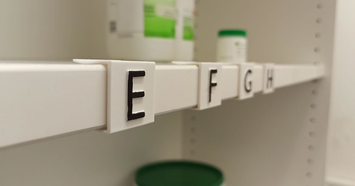 Alphabetic shelf plaques by Dario A. R. | Download free STL model ...