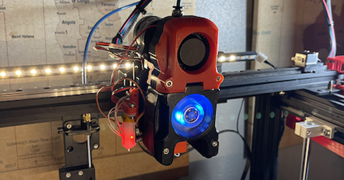 Voron Afterburner with Orbiter 1.5 and Volcano Hotend compatible with the BIQU Hermit Crab da ...