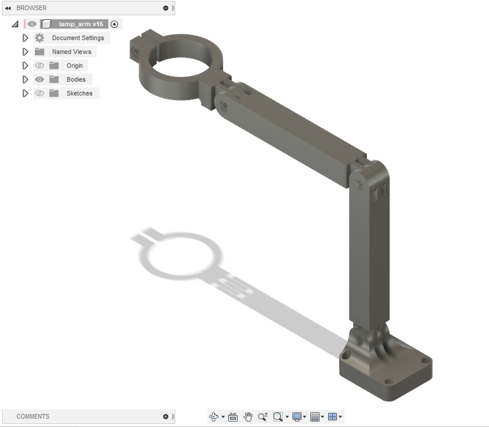 Clamp Lamp Arm Mount by Ex-Pigeons | Download free STL model ...