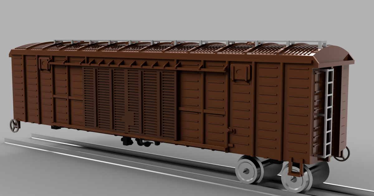 Russian boxcar series 11-270, HO scale by positron | Download free STL ...