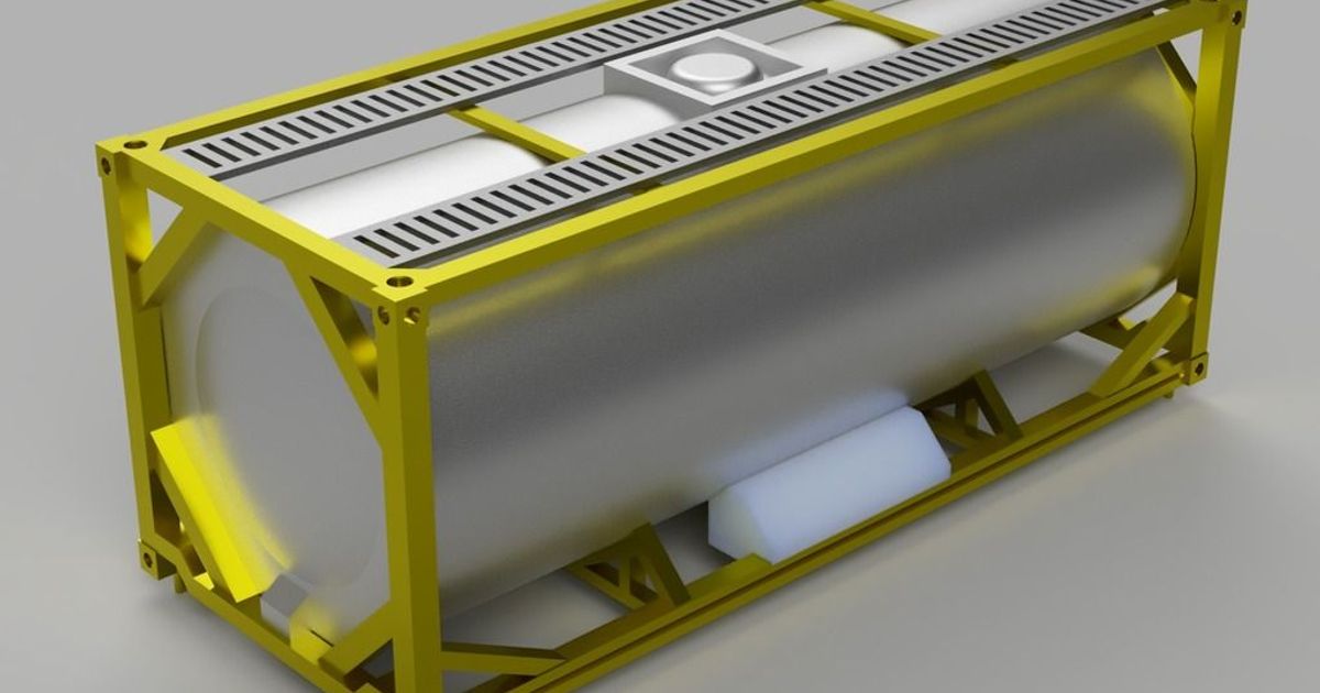 HO scale container-tank 20ft by positron | Download free STL model ...