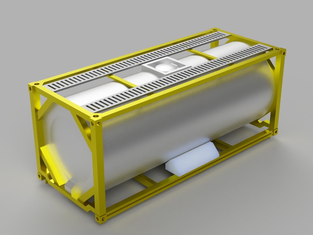 HO scale container-tank 20ft by positron | Download free STL model ...