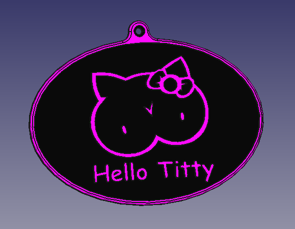 Hello Kitty Parody Sign by rebeltaz | Download free STL model ...