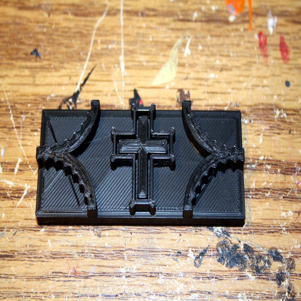 Leather Cross Imprint Stamp by rebeltaz | Download free STL model ...