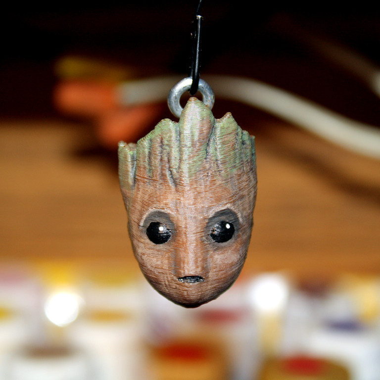 Baby Groot Head Chain Pull / Keychain by rebeltaz | Download free STL ...