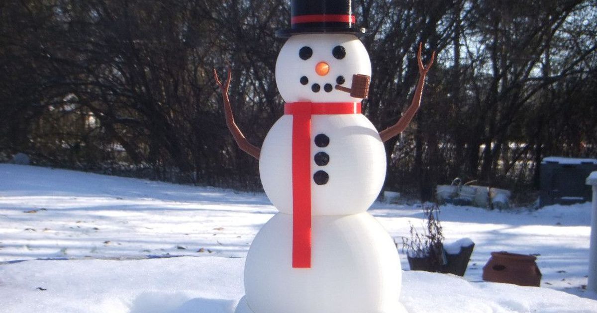 Large Scale Multi Piece Snowman by rebeltaz | Download free STL model ...