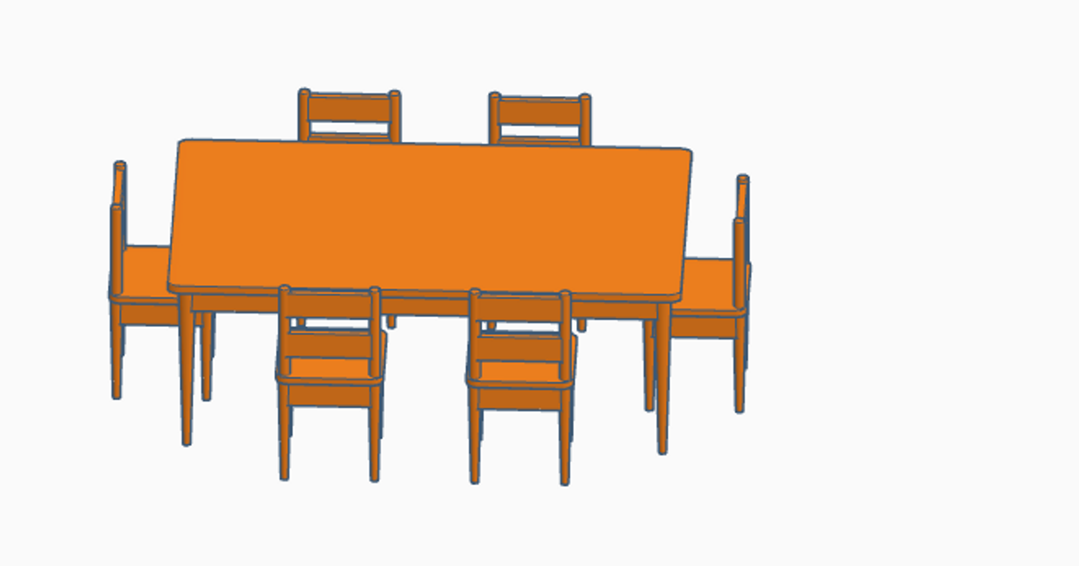 Simple dining table by 3d printer guy | Download free STL model ...