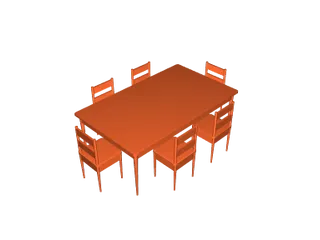 Simple dining table by 3d printer guy | Download free STL model ...