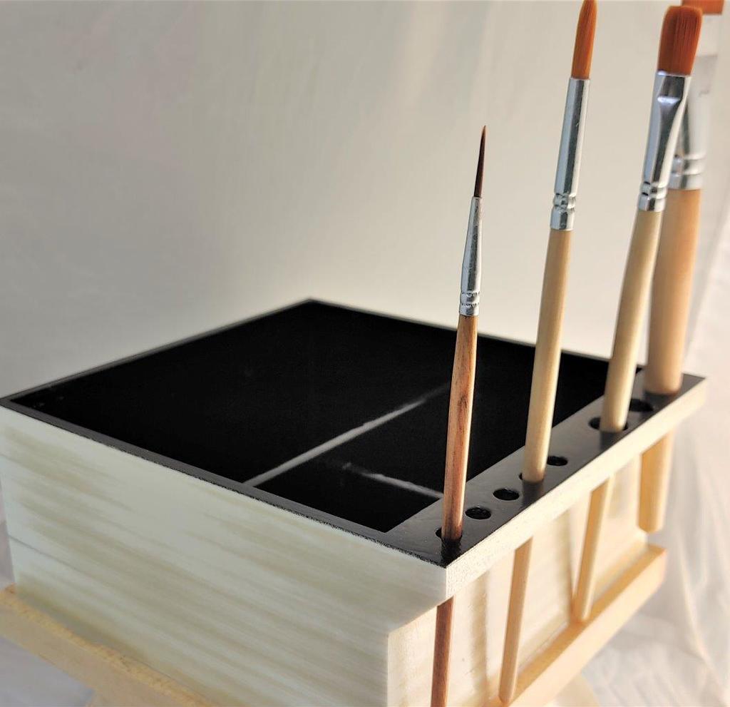Customizable Paintbrush Basin by MRedmon | Download free STL model ...