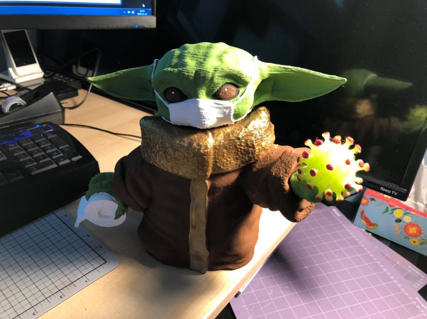 Baby Yoda Covid19 Mask Toilet Paper by TOSHIRTcom | Download free STL ...