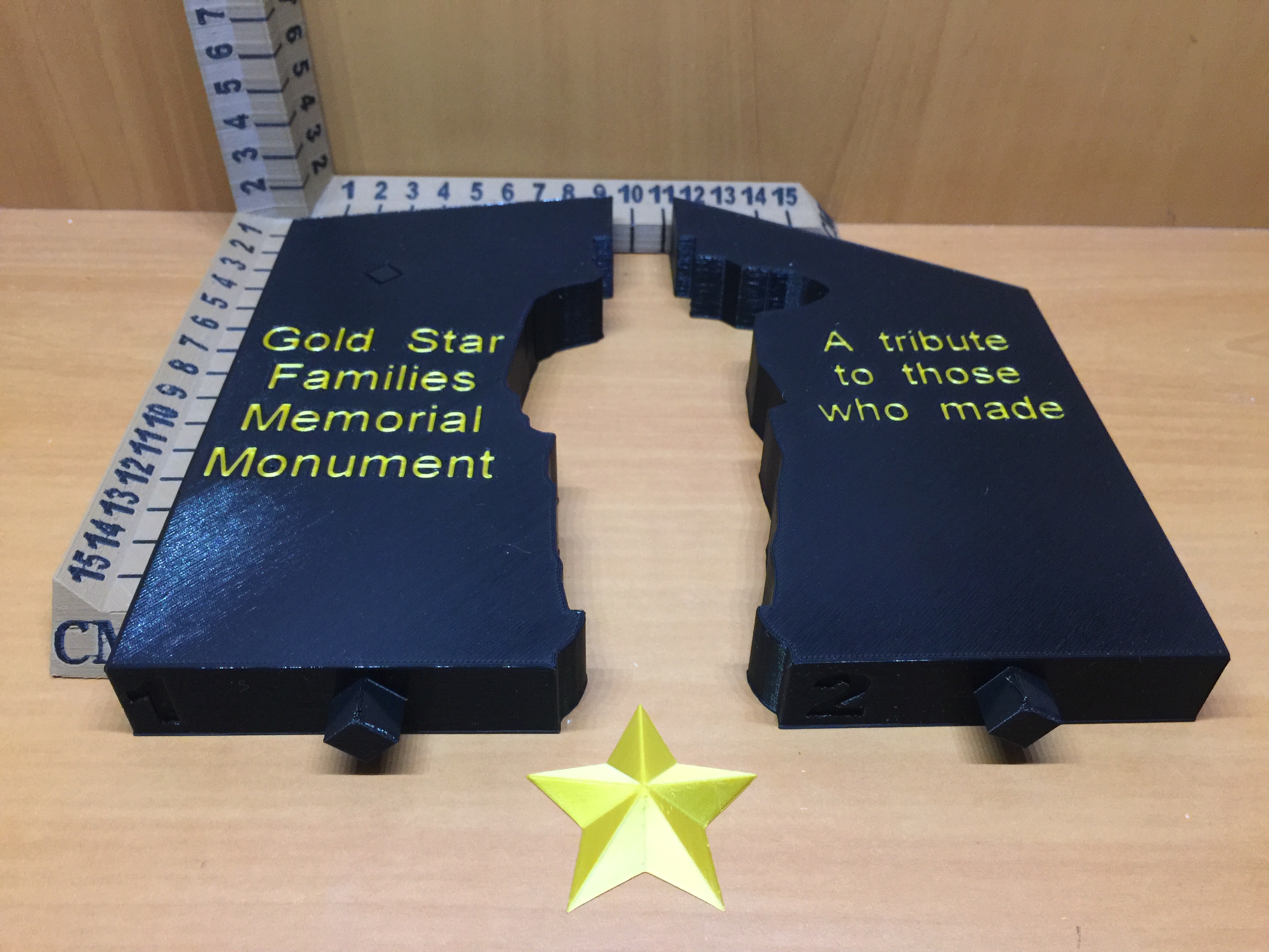 Gold Star Memorial by StarLabs3D | Download free STL model | Printables.com