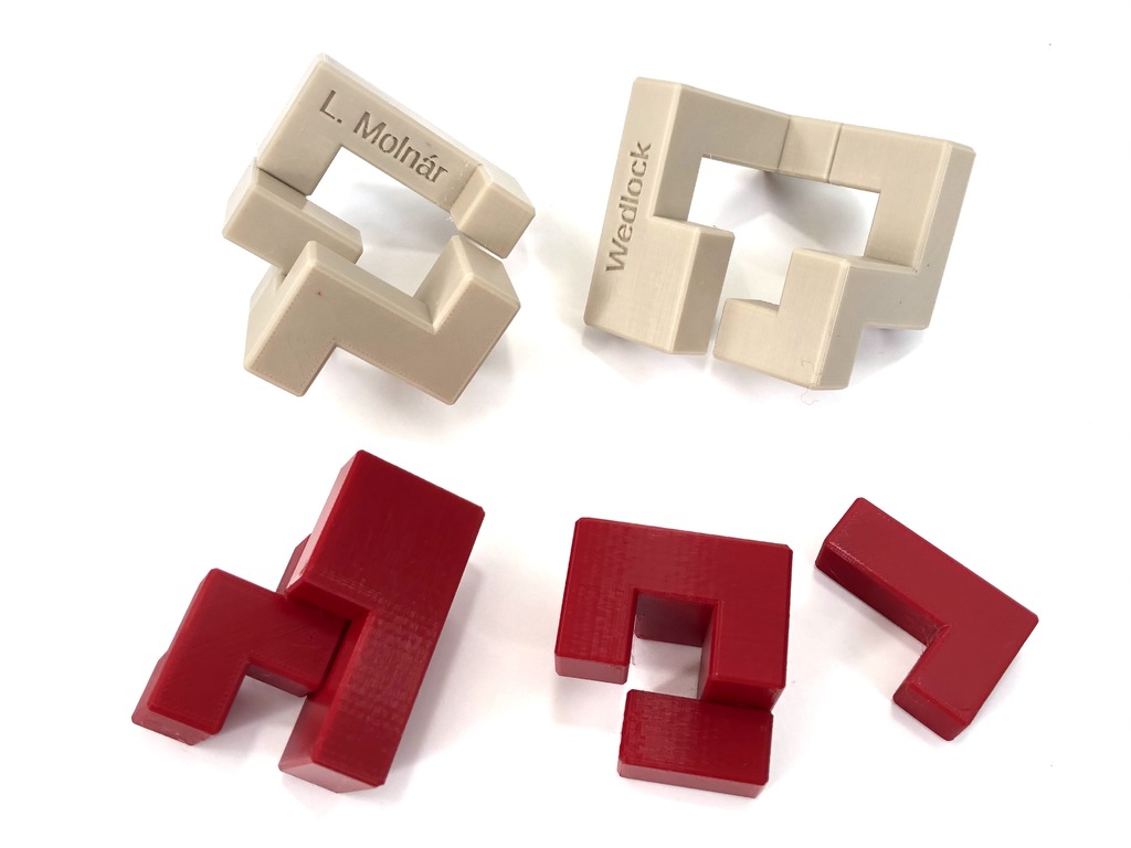 Wedlock - Interlocking puzzle by László Molnár por Printable Puzzle ...
