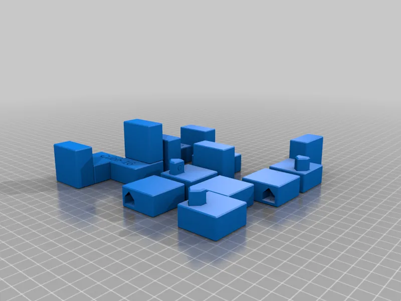 Cube-16 - Interlocking puzzle by Stewart Coffin (STC #205) by Printable ...