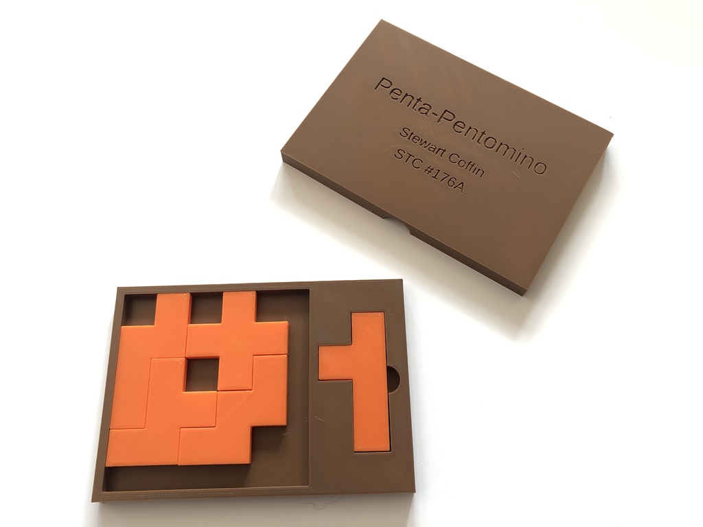 Penta-Pentomino - Tray-packing puzzle by Stewart Coffin (STC #176-A ...