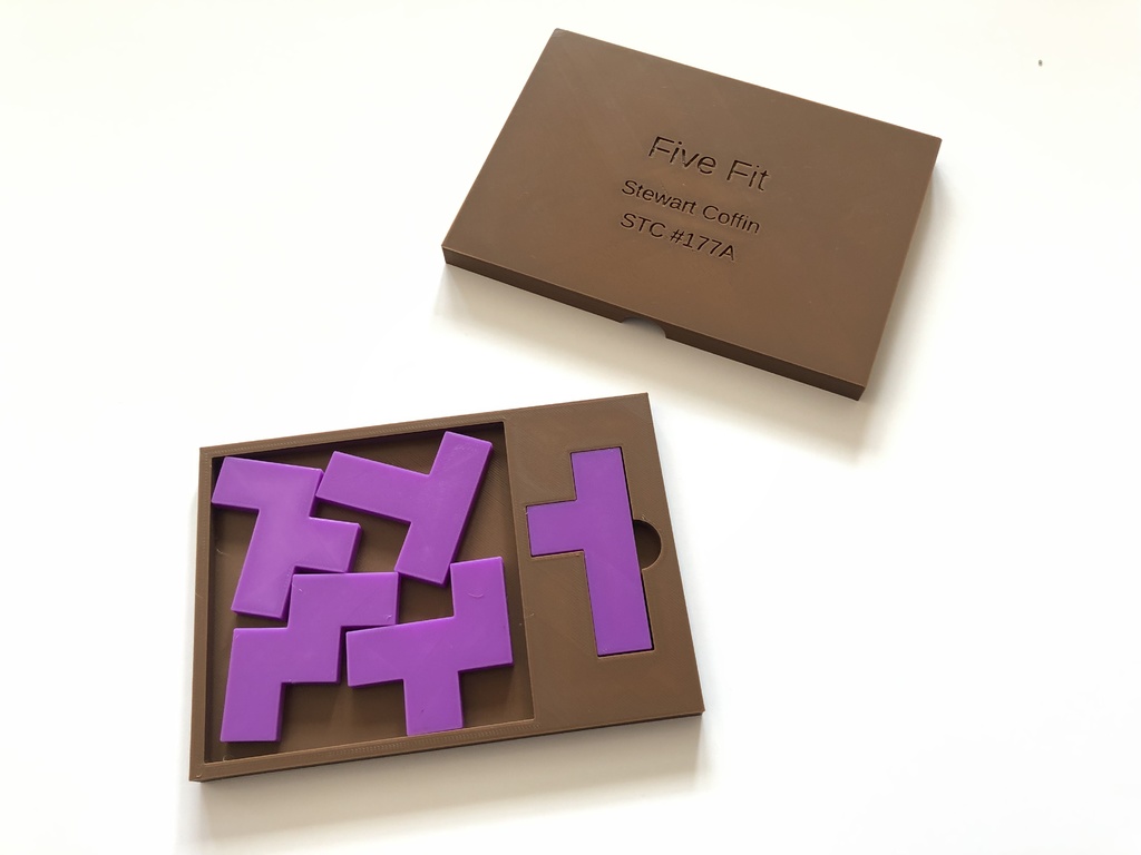 Five Fit - Tray-packing puzzle by Stewart Coffin (STC #177-A) by ...