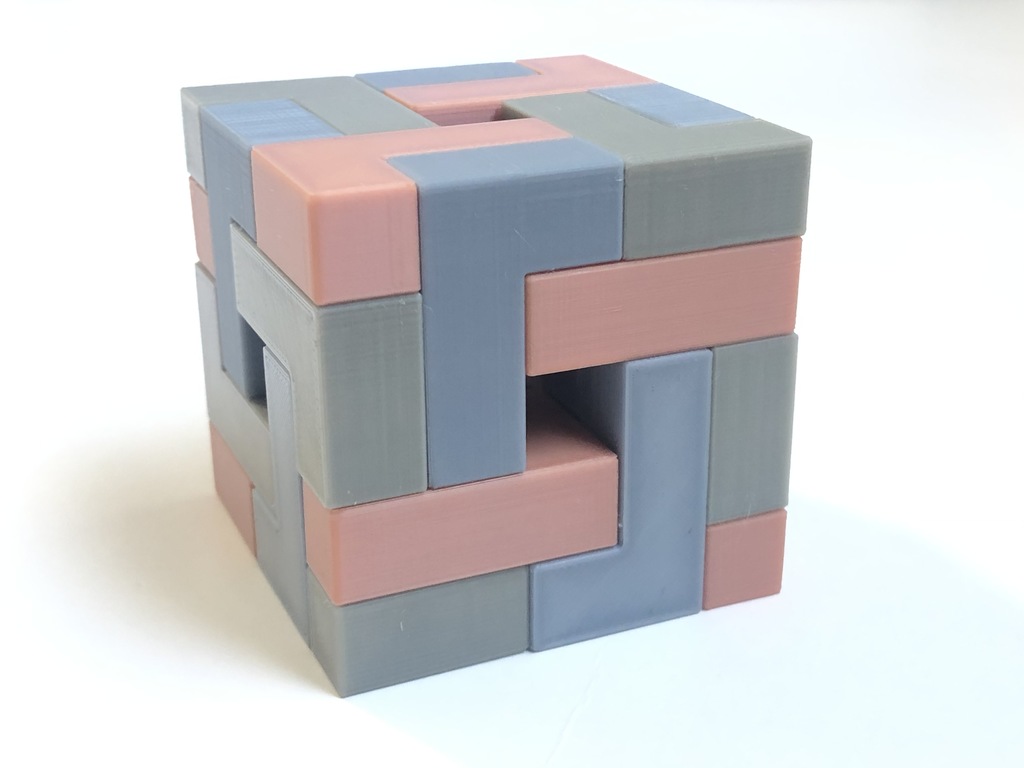 Ortho-Cube - Interlocking puzzle by Stewart Coffin (STC #1) by ...