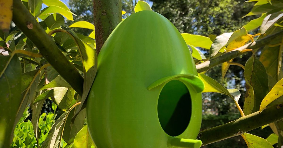 Easter Egg Bird Tree House Avocado by Creavertor | Download free STL ...