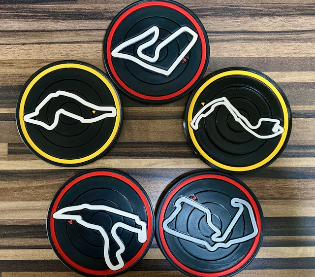 Formula 1 Circuit Coasters by Etzeitet | Download free STL model ...