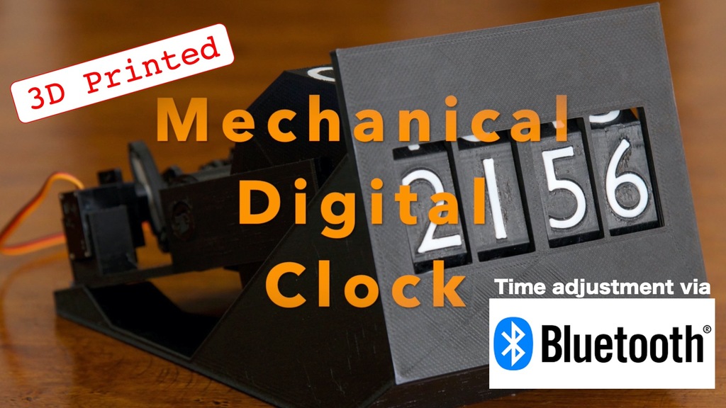 Mechanical digital clock by shiura | Download free STL model ...