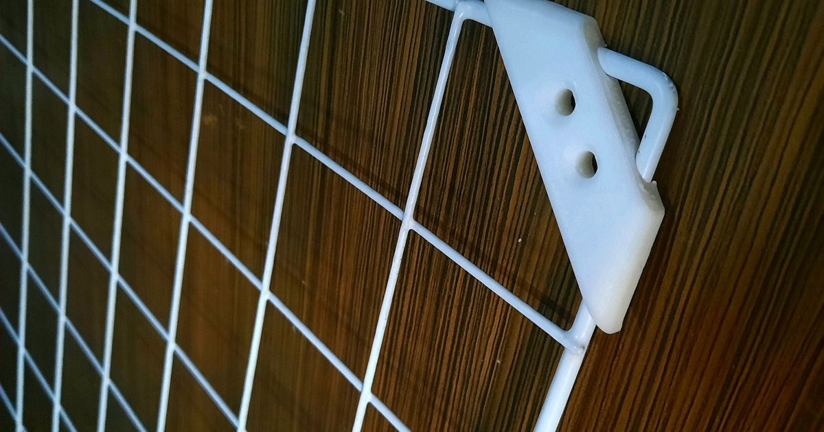 Fastener for Grid/Mesh Wall by junaronics | Download free STL model ...