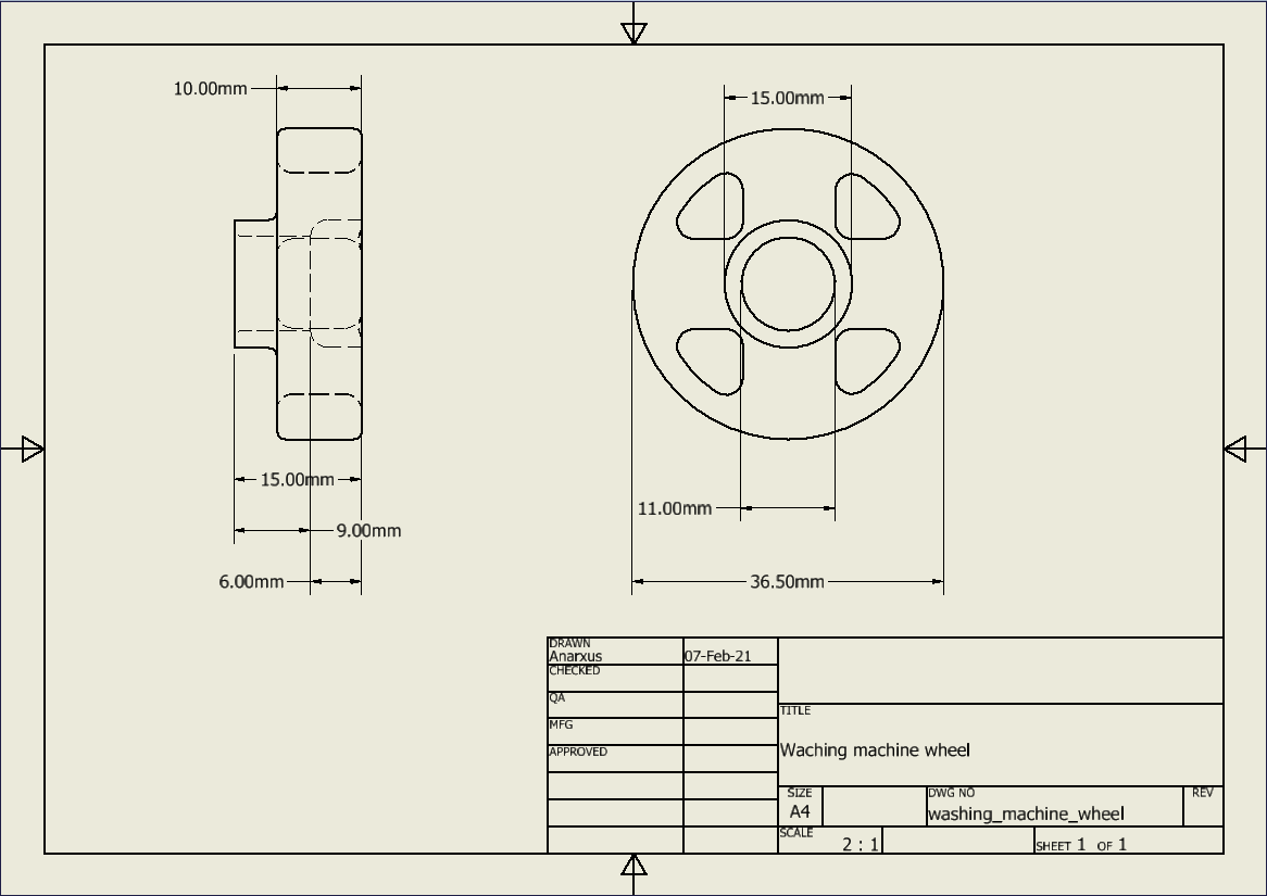 Candy washing machine Wheel by Anarxus | Download free STL model ...