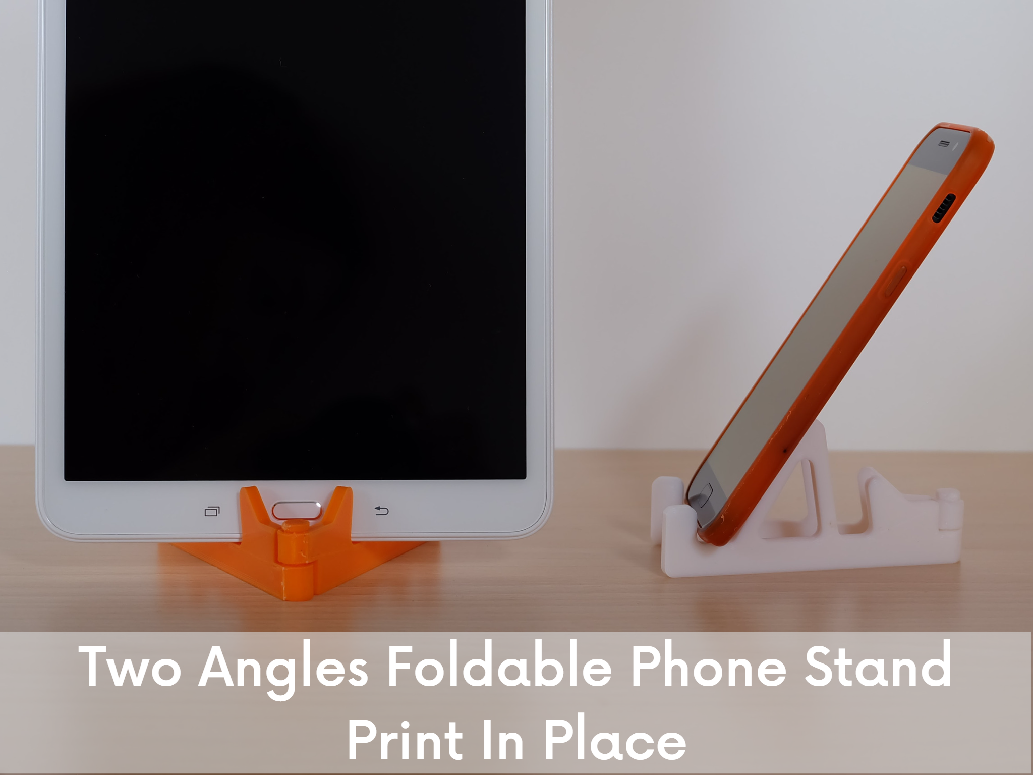 Two Angles Foldable Phone Stand | Print In Place by 3DLUCA | Download ...