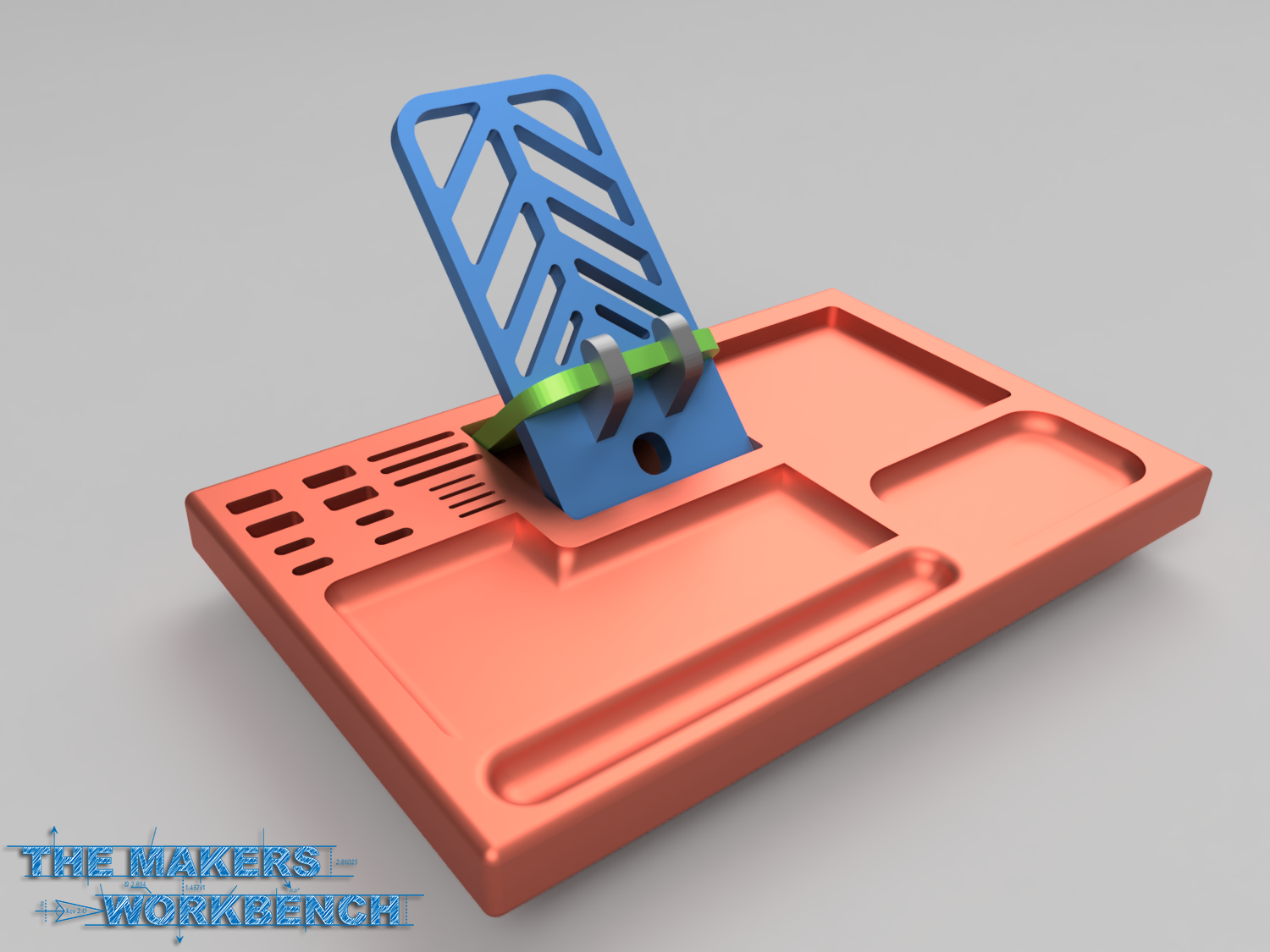 Small Desk Valet With Phone Stand by TheMakersWorkbench | Download free ...