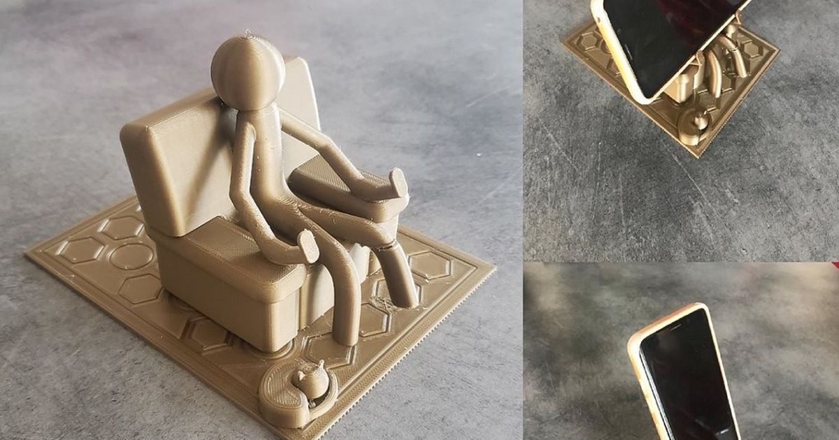 SITTING STICKMAN PHONE/TABLET STAND by chavant_fou_3d | Download free ...