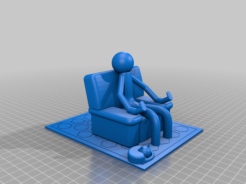 SITTING STICKMAN PHONE/TABLET STAND by chavant_fou_3d | Download free ...