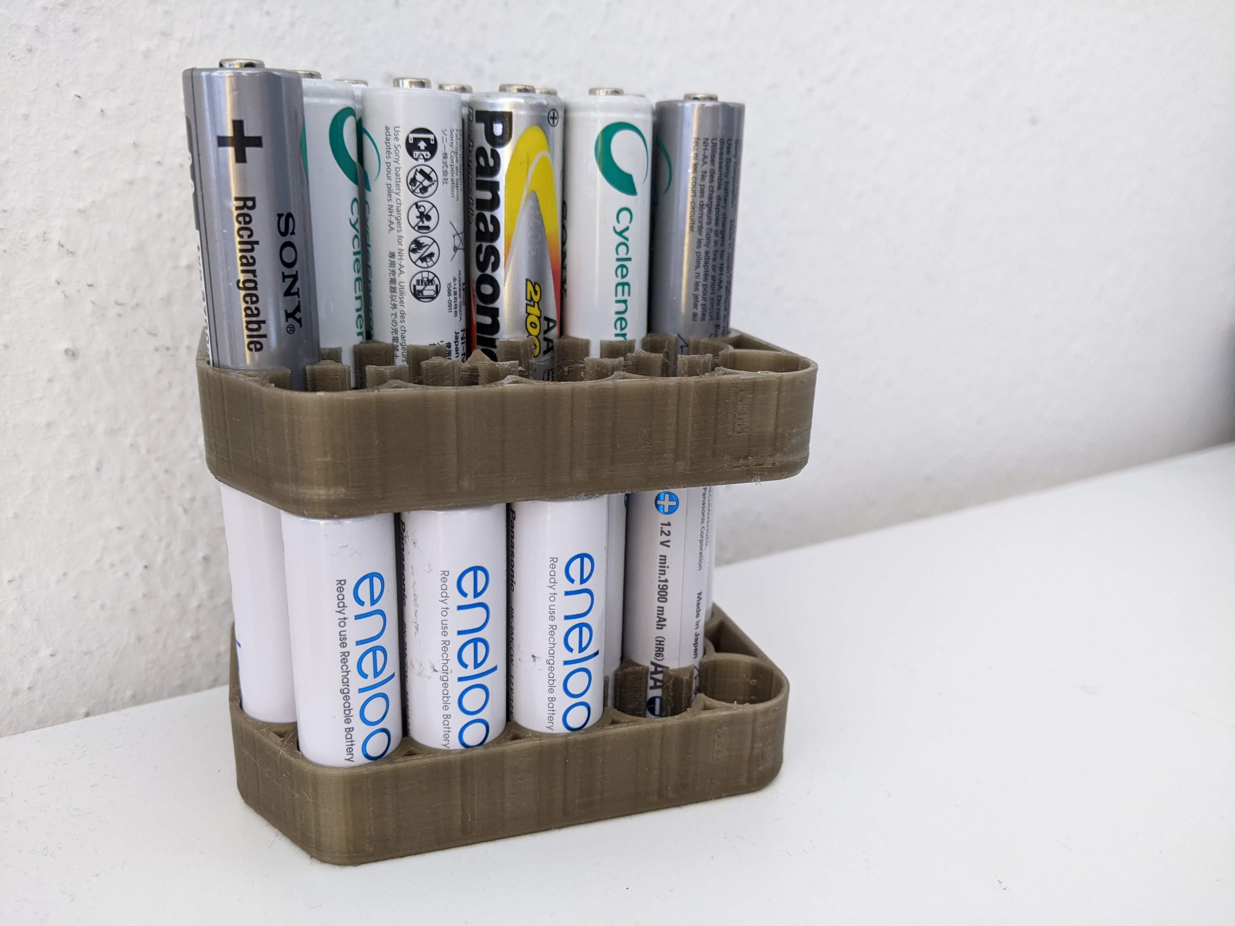 Stackable 20xAA Battery Storage by fluetke | Download free STL model ...