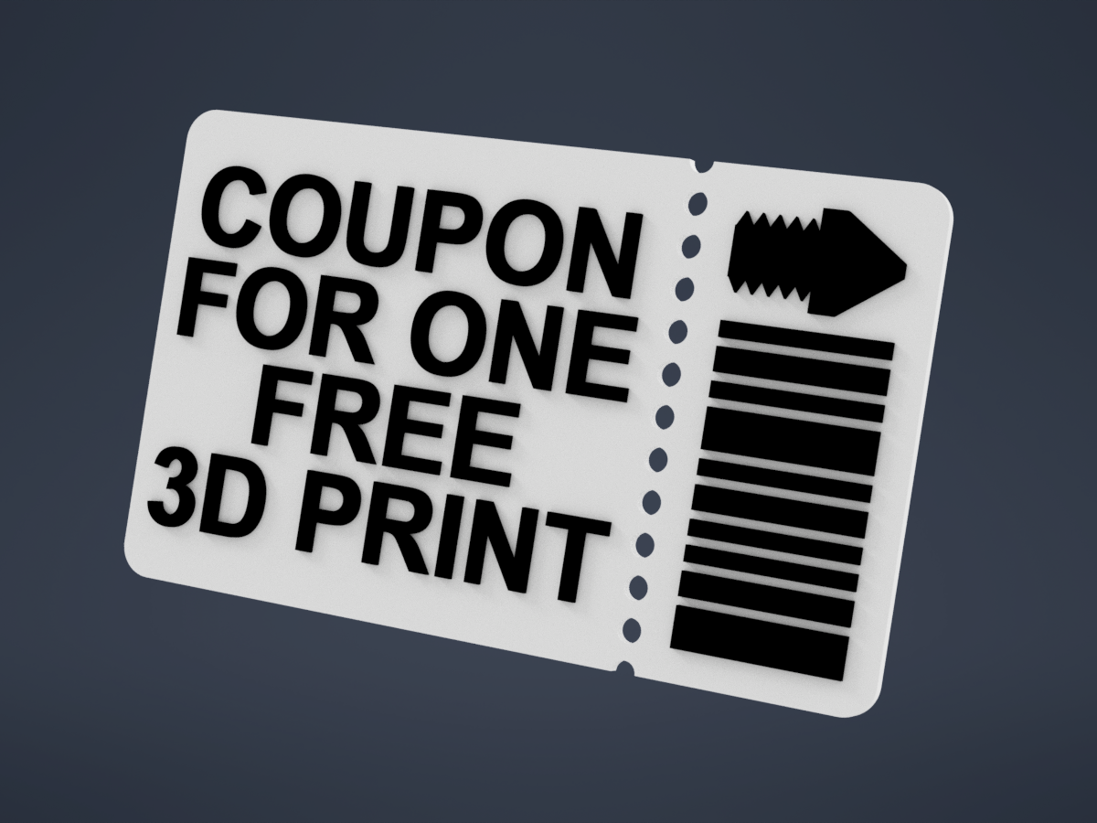 Free 3D Print coupon (remade) von Ocelotzlasu | Kostenloses STL-Modell ...