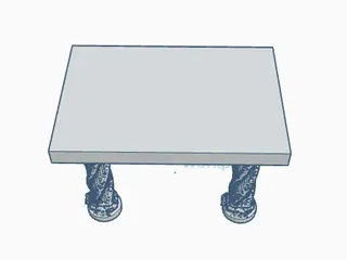 Table with pillars as legs by 3d printer guy | Download free STL model ...