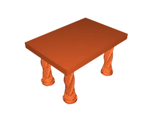 Table with pillars as legs by 3d printer guy | Download free STL model ...