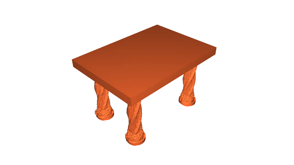 Table with pillars as legs by 3d printer guy | Download free STL model ...