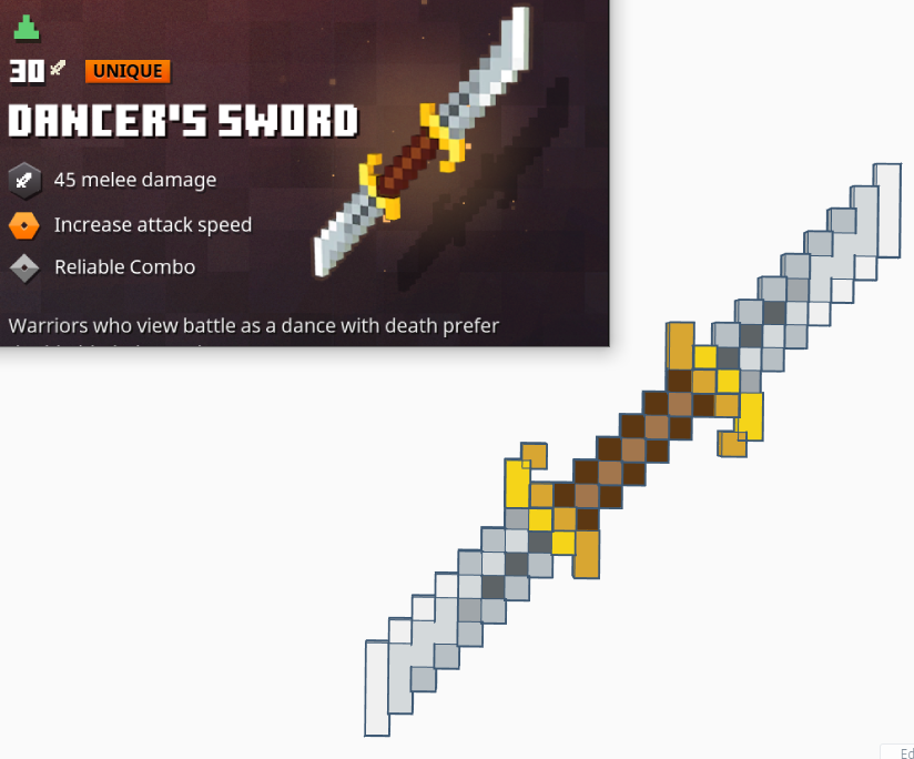 Minecraft Dungeons - Dancer's Sword by Ocelotzlasu | Download free STL ...