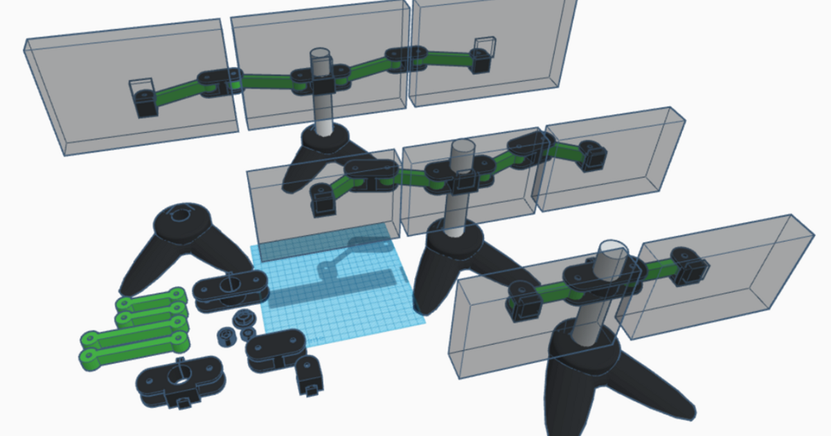 Mini Monitor Stand (7" - 10") by Lunchbox | Download free STL model ...