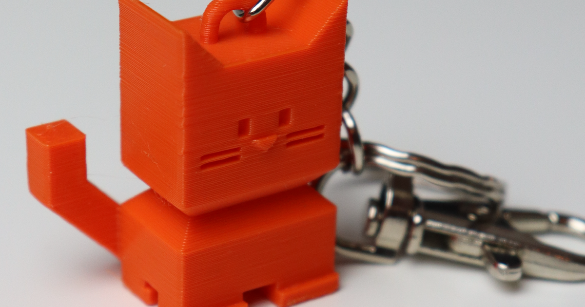 Cali Cat Keychain von CUBE3DWORLD | Kostenloses STL-Modell herunterladen | Printables.com