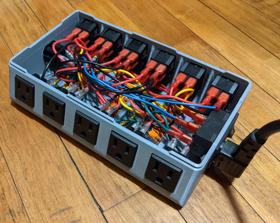Under Shelf mounted Power Strip Enclosure by CAD_Dude | Download free ...