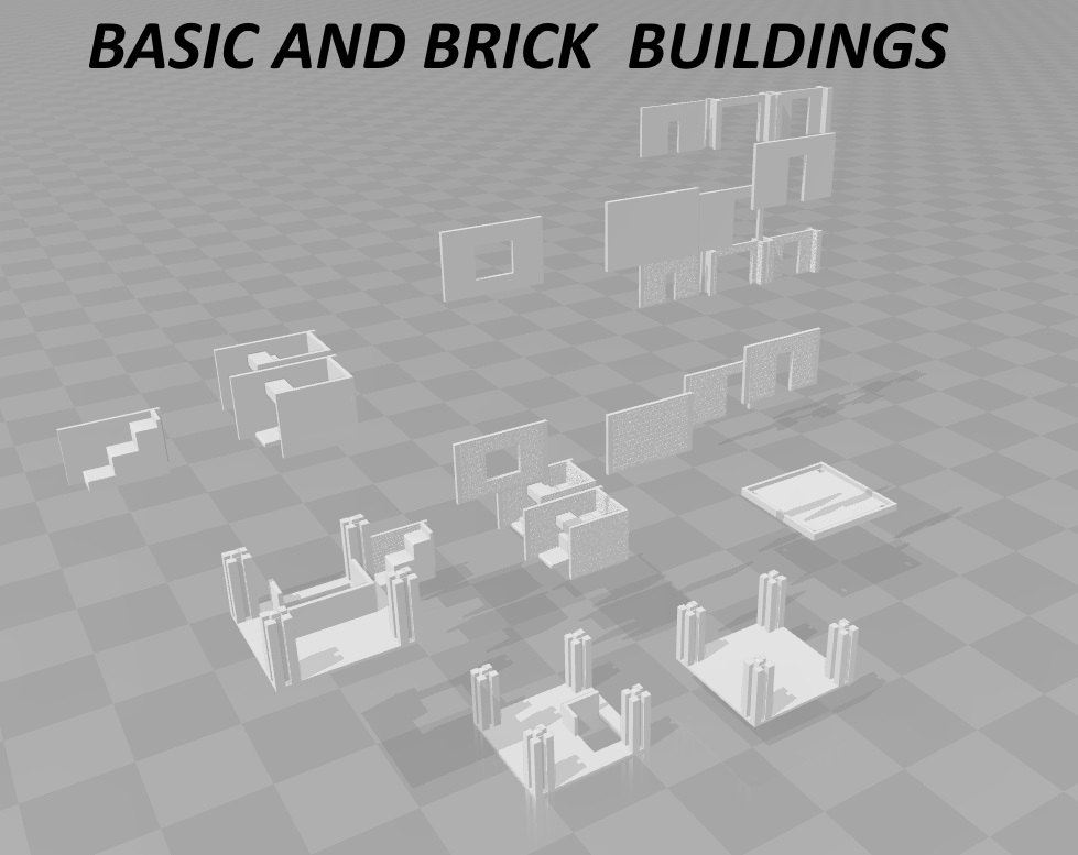 Basic and Brick Building Set by Miller Bro | Download free STL model ...