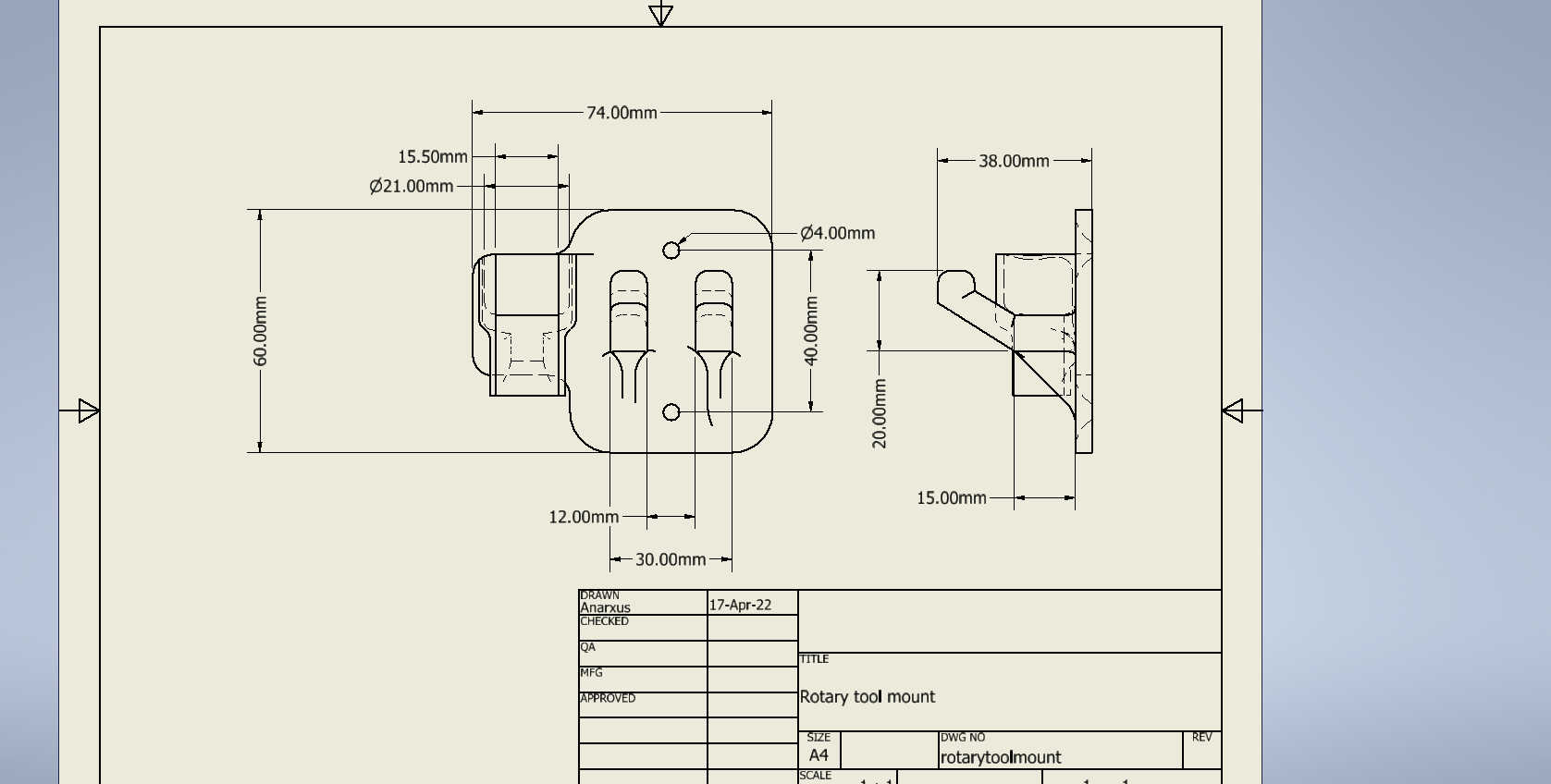 Rotary tool wall mount by Anarxus | Download free STL model ...