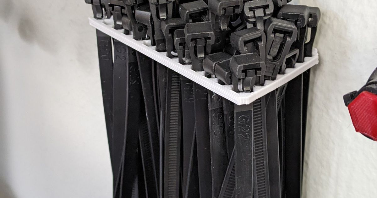 Wall mounted zip tie organizer by noisycarlos | Download free STL model ...