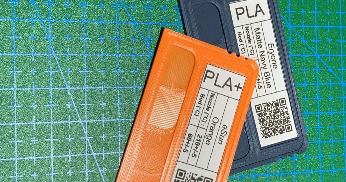 Filament swatch with label space by Lautrec_996 | Download free STL ...