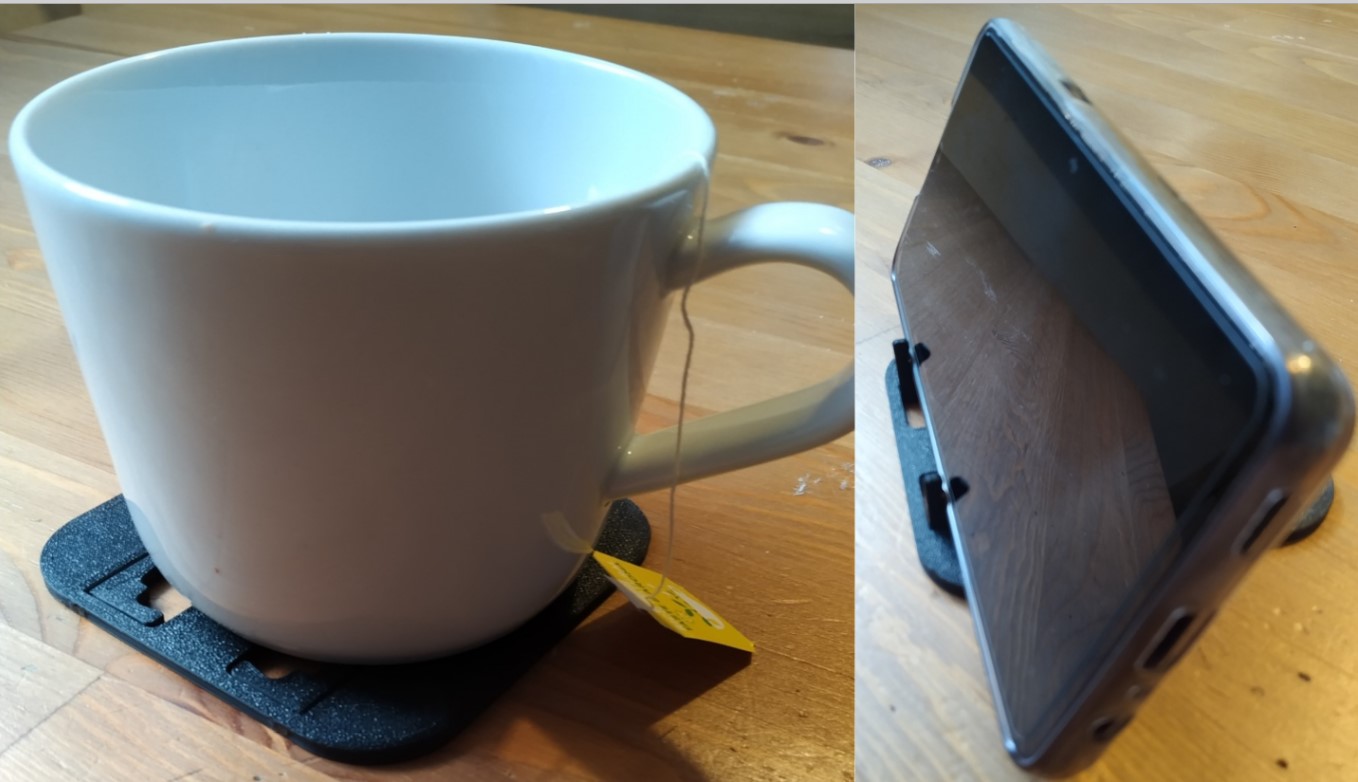 2 functional coaster-phone stand by tom TTU | Download free STL model ...