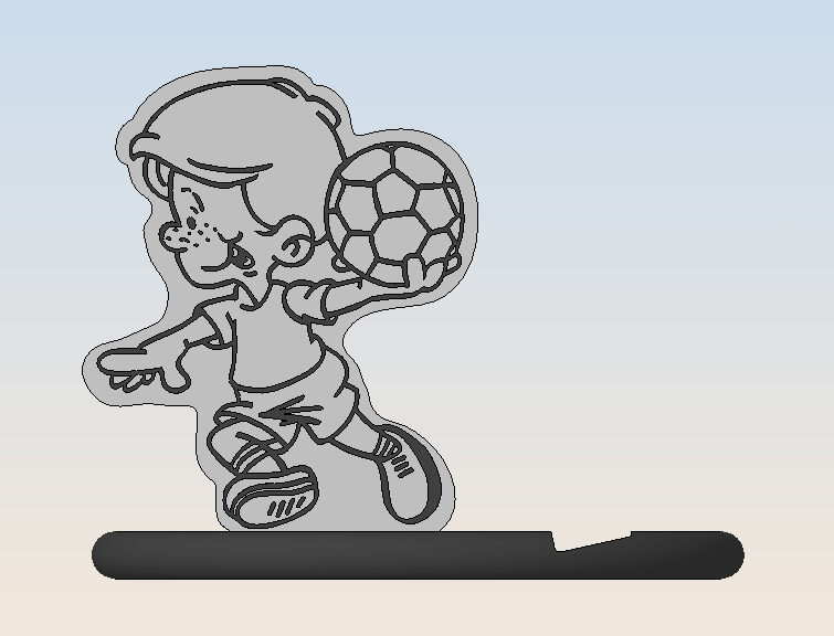 Soccer player phone holder by Roiku | Download free STL model ...