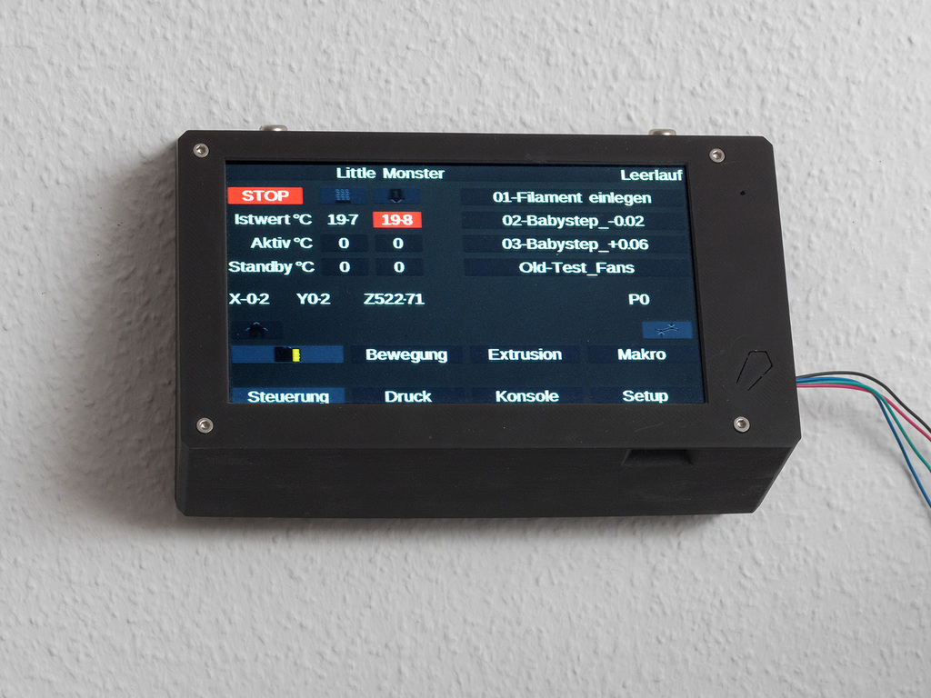 Duet3D PanelDue 7i angled Case Wall Mount by sbuerger | Download free ...