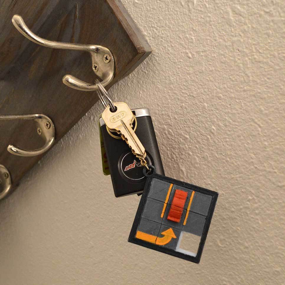 Parking lot slide puzzle keychain - Bring awareness to responsible ...