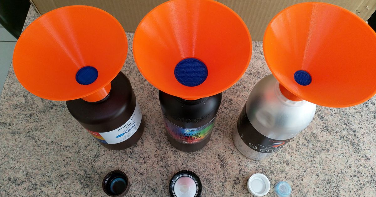 Funnel with threads and replaceable filters by Yveske | Download free ...